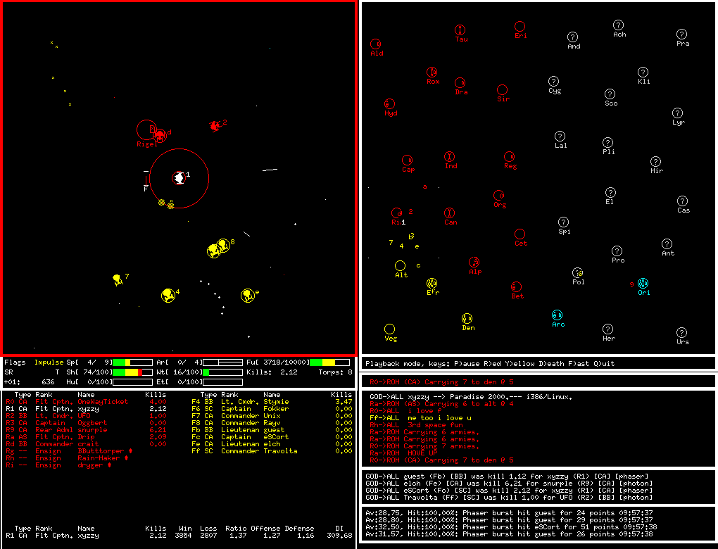 Paradise 2000 Netrek Client